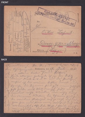 GERMANY 1915, WWI Postcard from 2. Komp. Res.-Inf.-Regts. 55 ...