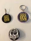 90s vintage kroq 106.7 KEY CHAIN FOBS - SET OF 2 and a button all 3 ...