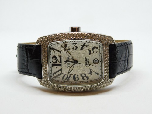 Visage Steel Collection 39220 Genuine Leather Quartz Women's Watch New ...