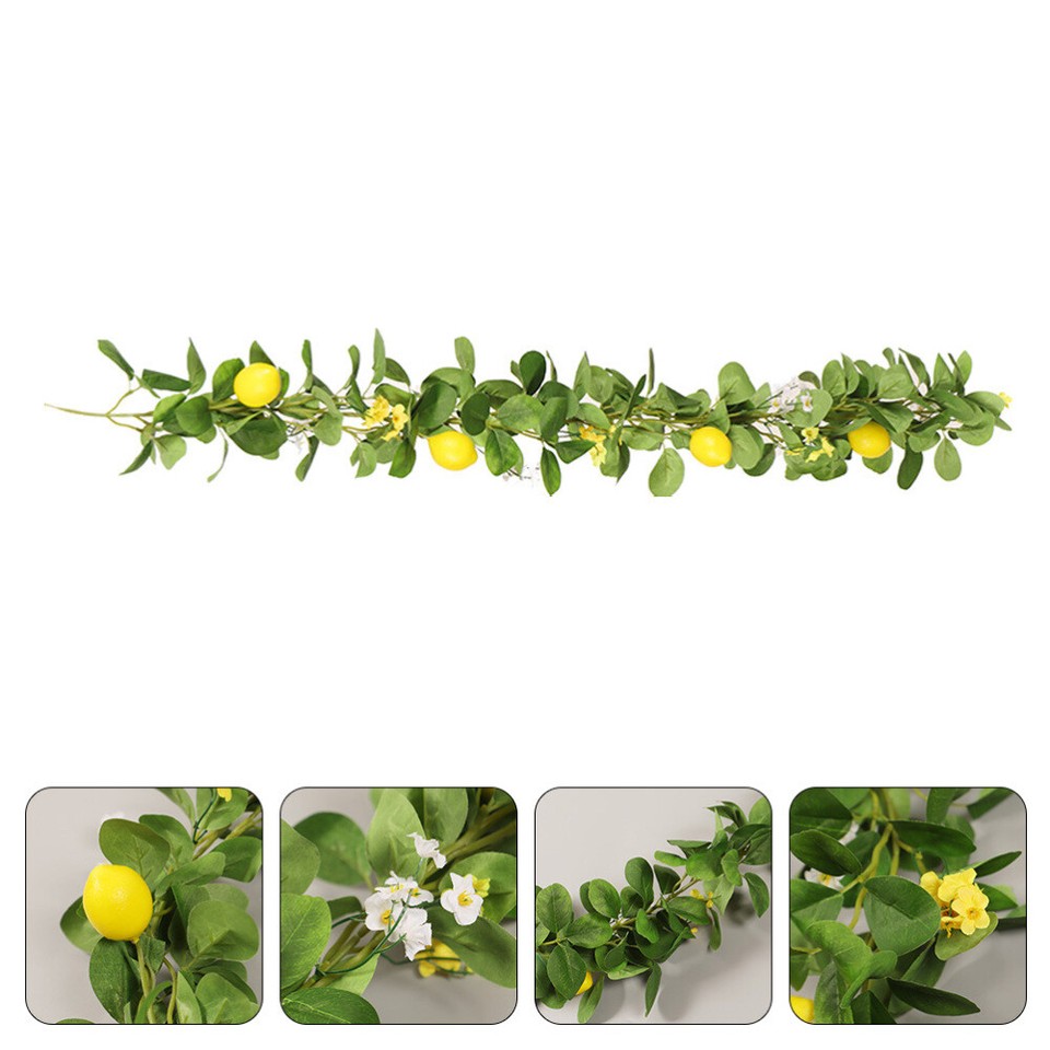 hanging lemon summer fruit garland botanical decor Fake Leaf Vine ...