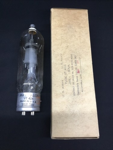 NOS NIB TAYLOR JAN 872A VT-42A Translite TRANSMITTING Ham VACUUM TUBE V ...