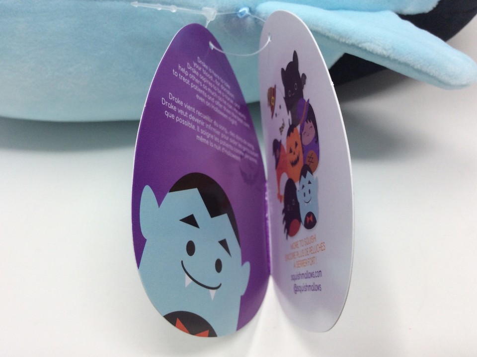 Squishmallow 12" Drake Dracula KellyToy Halloween Squishmallows Vampire ...