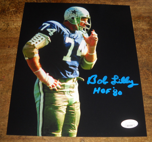 BOB LILLY AUTOGRAPH SIGNED 8X10 PHOTO DALLAS COWBOYS JSA HOF 1980 | eBay