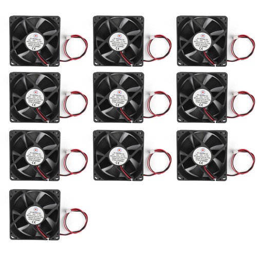 10x DC Brushless Cooling PC Computer Fan 24V 8025s 80x80x25mm 0.2A 2 ...