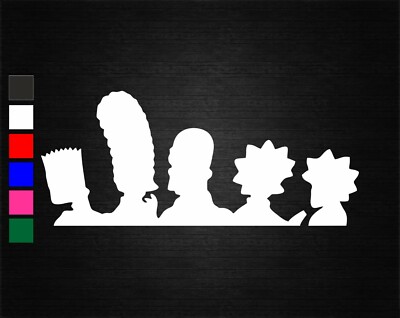 SIMPSONS SILHOUETTE VINYL DECAL STICKER CAR/VAN/WALL/DOOR/LAPTOP/TABLET ...