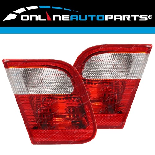 LH+RH Inner/Boot Clear/Red Tail Lights Pair for BMW E46 3 Series 1998 ...