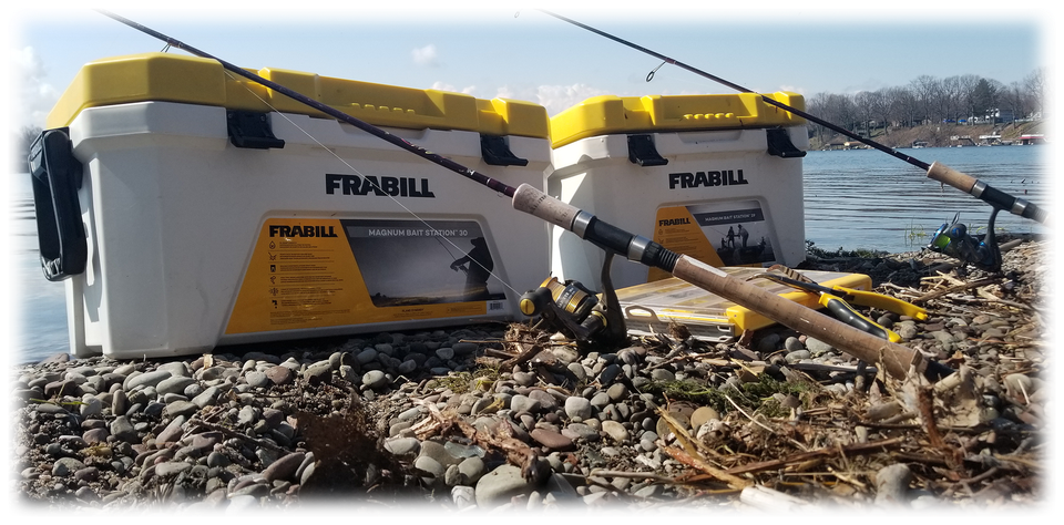 Frabill FRBBA230 30 Quart Magnum Bait Station 2 Speed Aerating Fishing ...