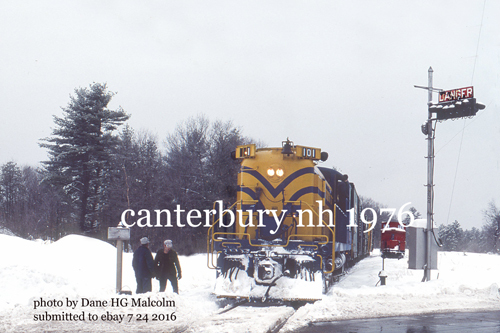 Wolfeboro RR 101 Canterbury NH Feb 1976 C.Knight 4x6" photo | eBay