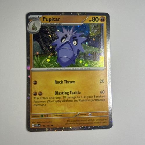 Pupitar (Cosmos Holo) 106/197 - SV: Scarlet & Violet Holo NM | eBay
