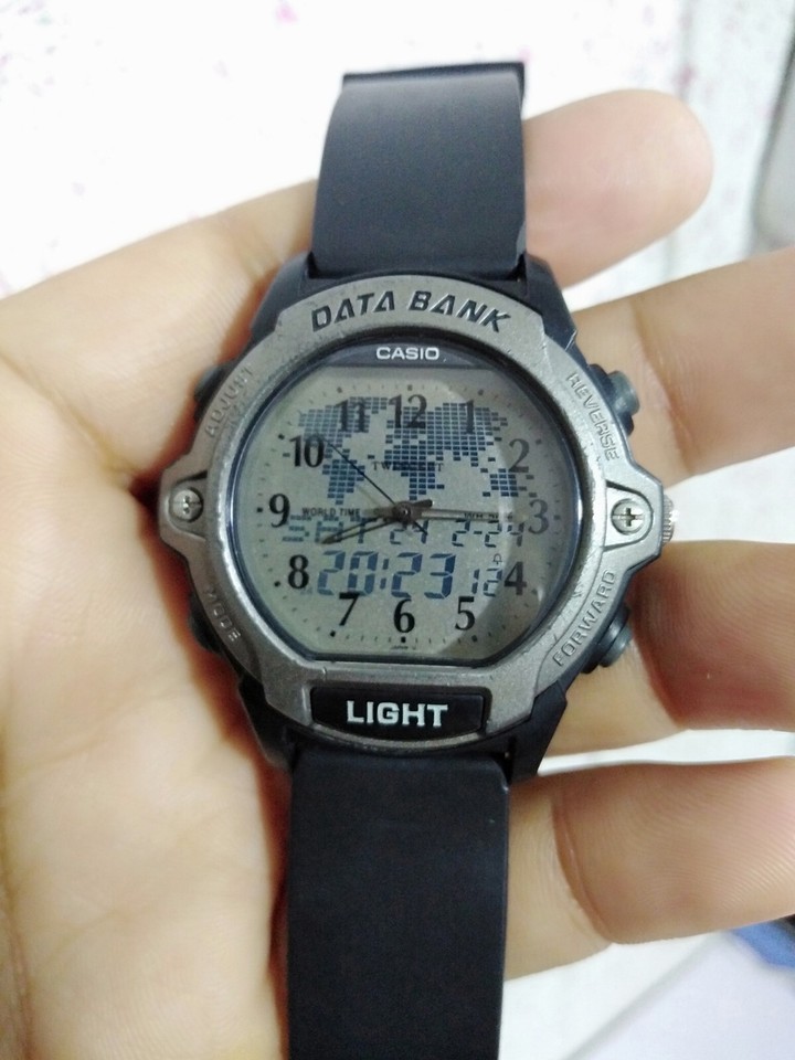 Vintage Casio ABX-23 Twincept Data Bank Ana/Digi World Time Japan Men ...