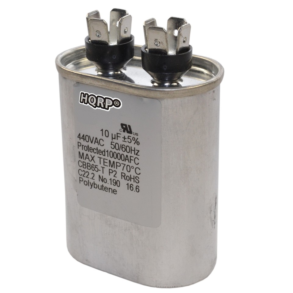 10uf Capacitor AC Electric Motor Run Start HVAC Blower Compressor Trane ...