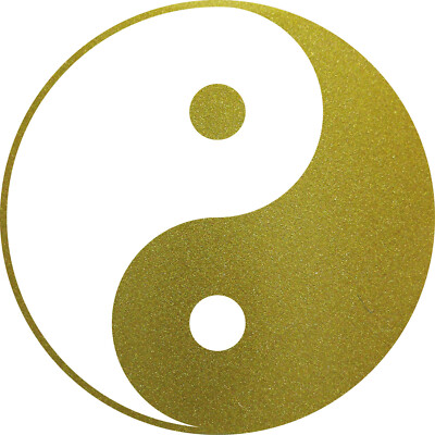 Sticker 40cm Yin & Yang Gold Tattoo Taiji Symbol Decor Car Window Film ...