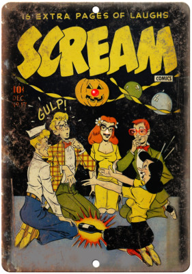 Scream Comics Vintage Cover Art 12" x 9" Reproduction Metal Sign J472 ...