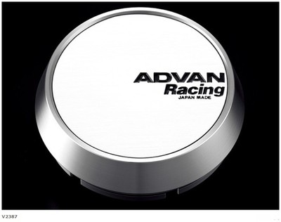 YOKOHAMA ADVAN Racing wheels Center Cap MIDDLE (φ73 white anodized ...