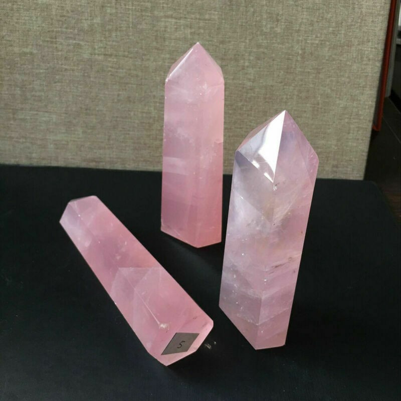 40-50mm Rock Pink Rose Quartz Crystal Point Healing Mineral Rock Stone ...