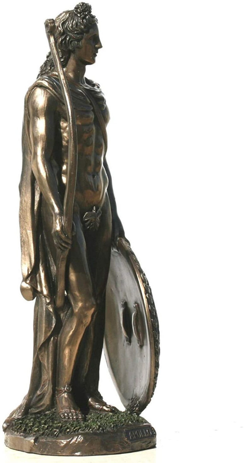 Apollo Phoebus God of Art with Bow and Shield Bronze Finish Statue ...