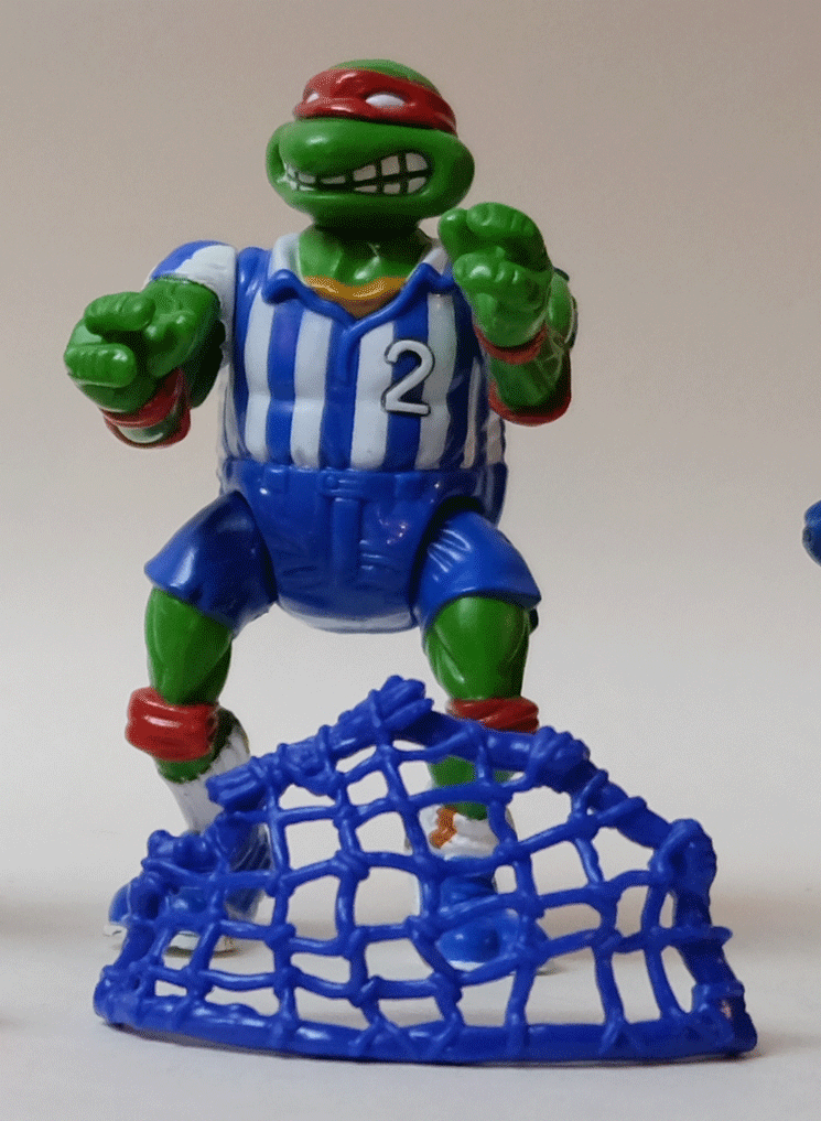 Vintage Teenage Mutant Ninja Turtles TMNT - Shell Kickin' Raph w/ net ...