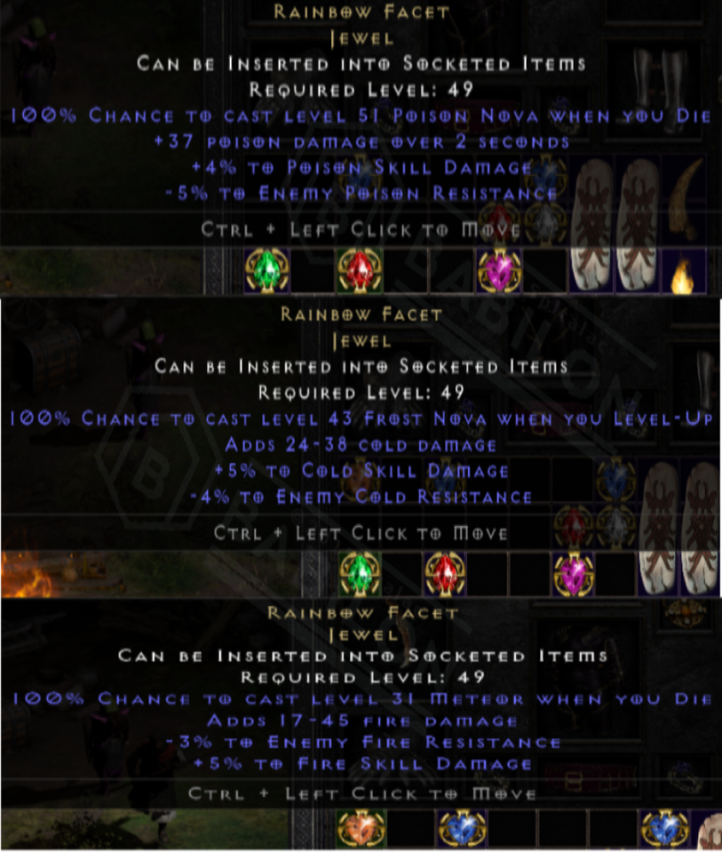 PC PS4 PS5 XBOX SWITCH LADDER Rainbow Facet's Diablo 2 Resurrected ...