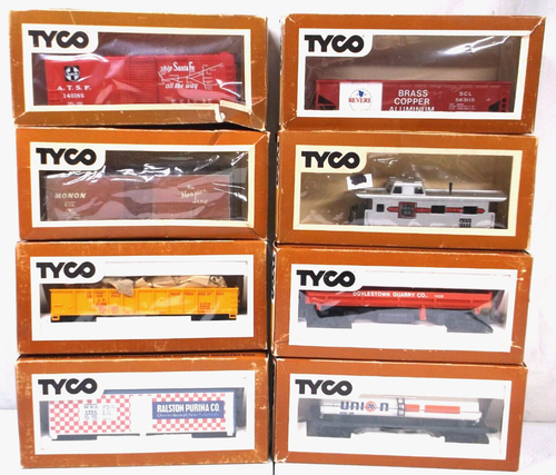 (8) HO Tyco train cars in original boxes (lot 5367) | eBay