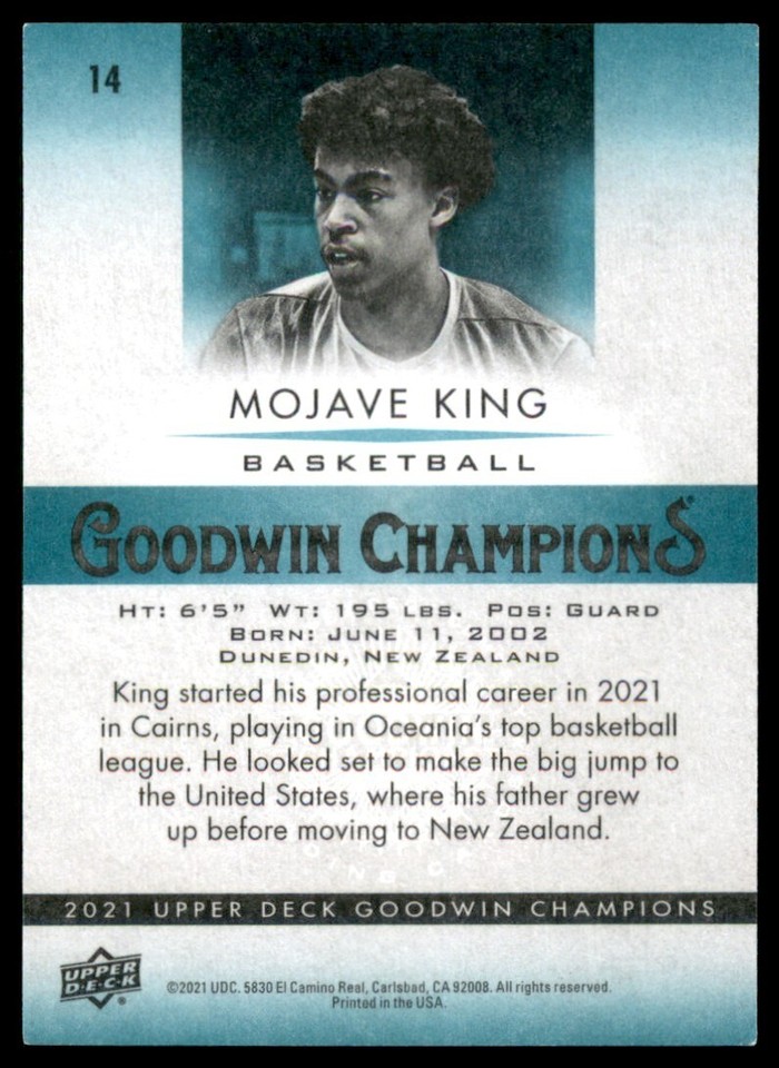 2021 Upper Deck Goodwin Champions #14 Mojave King | eBay