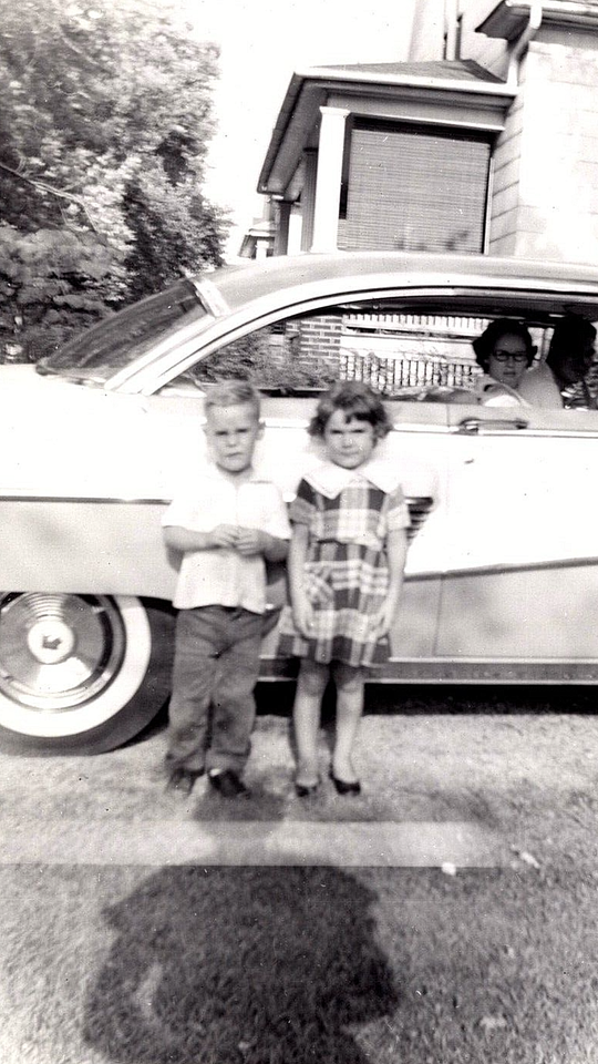 Vintage Photo Old Antique Picture Home Car Family Man Lady Boy Girl ...