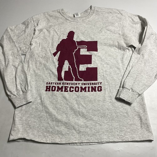 Eastern Kentucky University Homecoming LS Gildan T Shirt Sz L 42" Chest ...
