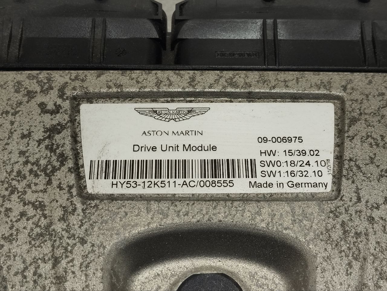 Aston Martin HY53-12K511-AC, HY5312K511AC Db11 (Am5) 2019 Contrôle ...