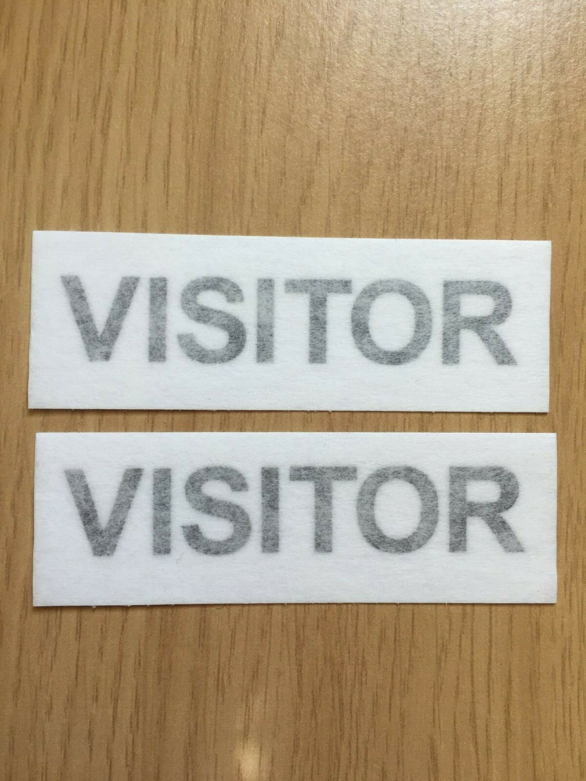 Visitor Hard Hat Helmet Vinyl Sticker Decals x2 @ 62mmx12mm Black ...