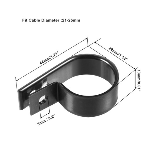 20Pcs Nylon R-type Clamp Organizer Cord Clips for Wire Fit Cable Dia 21 ...