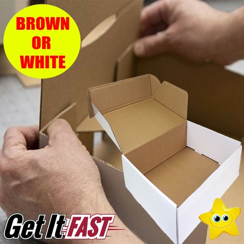 BROWN OR WHITE POSTAL CARDBOARD BOXES SHIPPING MAILING GIFT PACKET ...