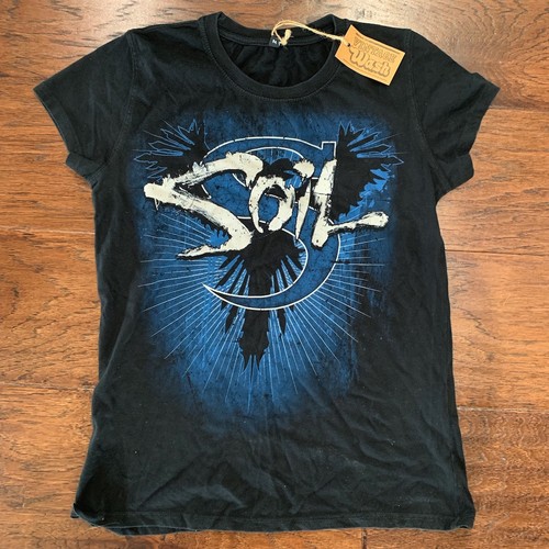 SOiL T-shirt Women's cut NEW "blue wings design" music band memorabilia ...