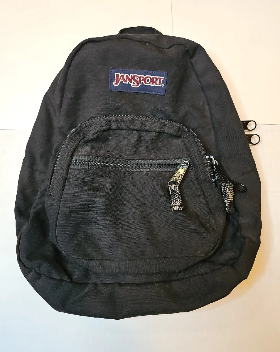RARE – Vintage 90s Jansport Backpack Black With Leather