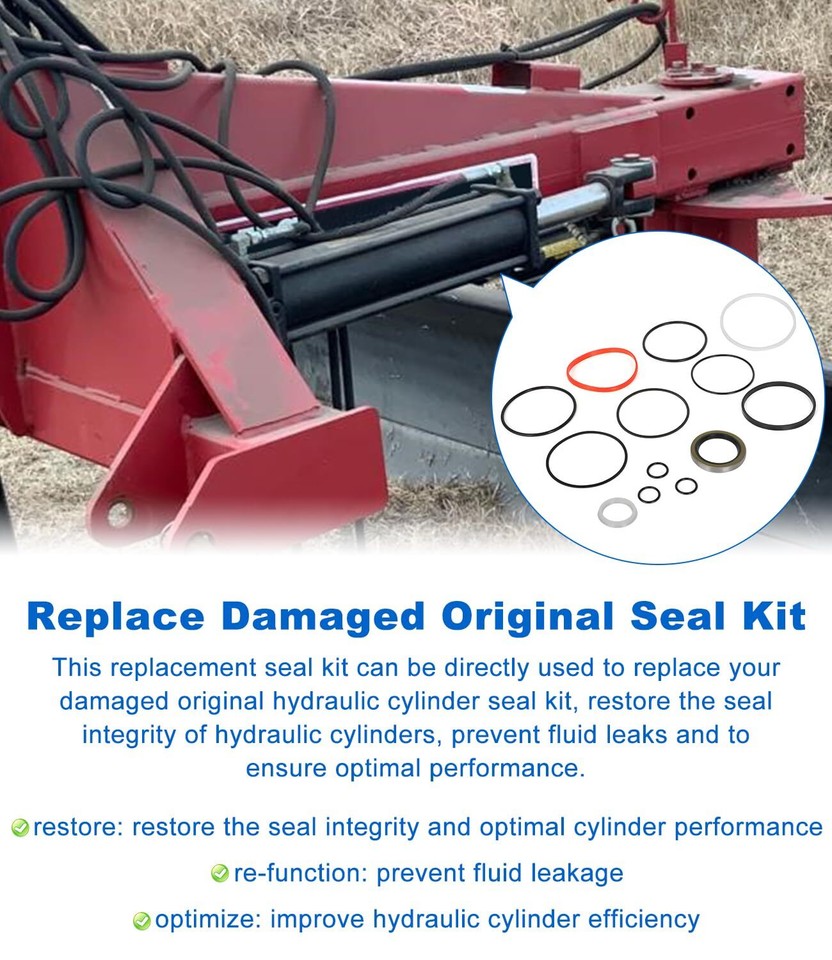 For Bush Hog Hydraulic Cylinder Seal Kit 50017623 Fits 3 1/2” Bore Cyl ...