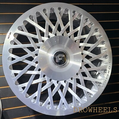 26" CHROME FORGIATO TESSUTO M 5X5 DONK STAGGERED FORGED BIG CAP WHEELS ...