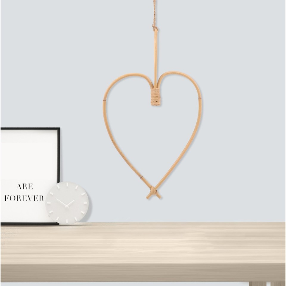 Living Room Decor Heart Hanging Ornaments Decorative Shape Rattan Vine ...