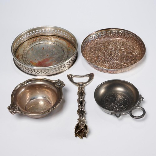 Silver Plated Pewter Wine Tasting Cup Bowl Bottle Opener Coaster 5pc Iris Apfel | eBay