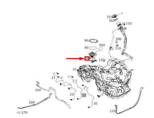 NEW MERCEDES-BENZ S W222 FUEL TANK DELIVERY MODULE A2224700194 NO DUTY ...
