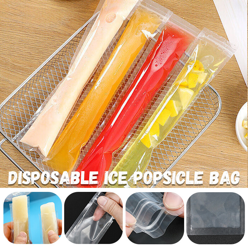 Disposable Ice Popsicle Bags DIY Ice Cream Fruit Juice Smoothies ...