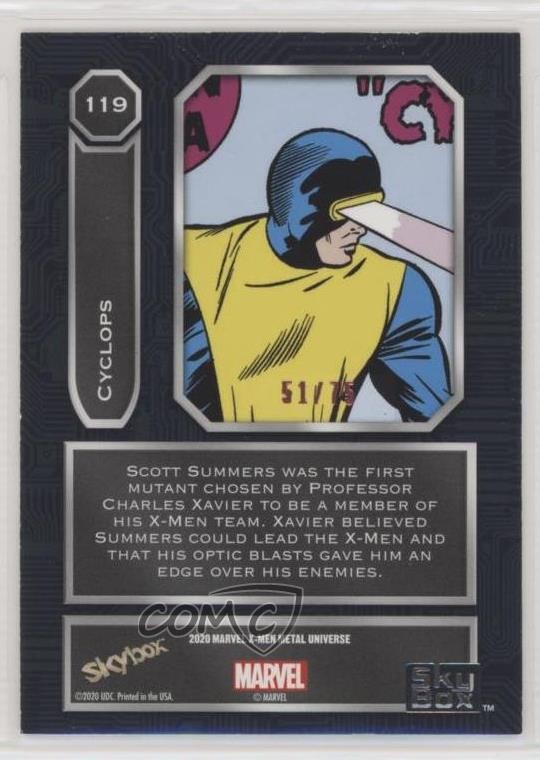 2020 Upper Deck Marvel X-Men Metal Universe High Series Pink 51/75 ...