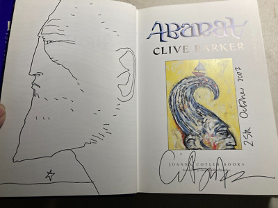 CLIVE BARKER Abarat SIGNED w/ original sketch art Hardcover with Dust ...