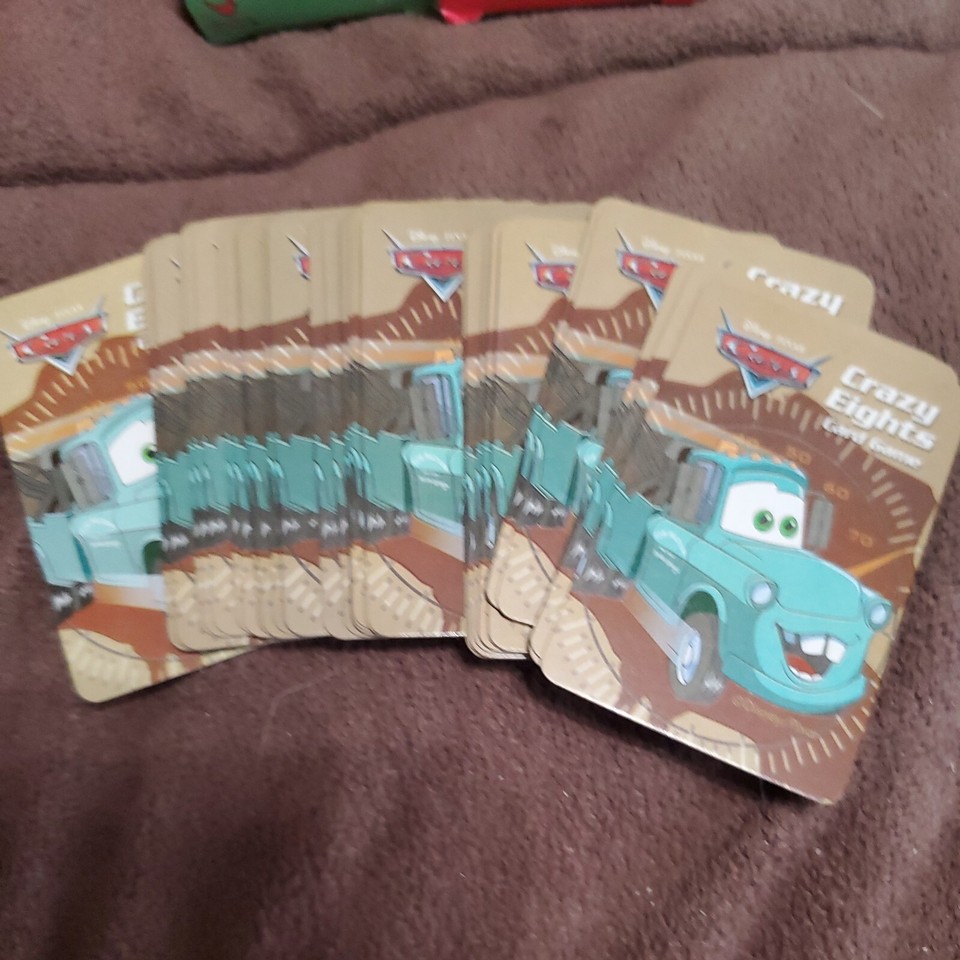 Vintage Disney Pixar Cars Movie Crazy Eights And Mickey mouse Go Fish ...