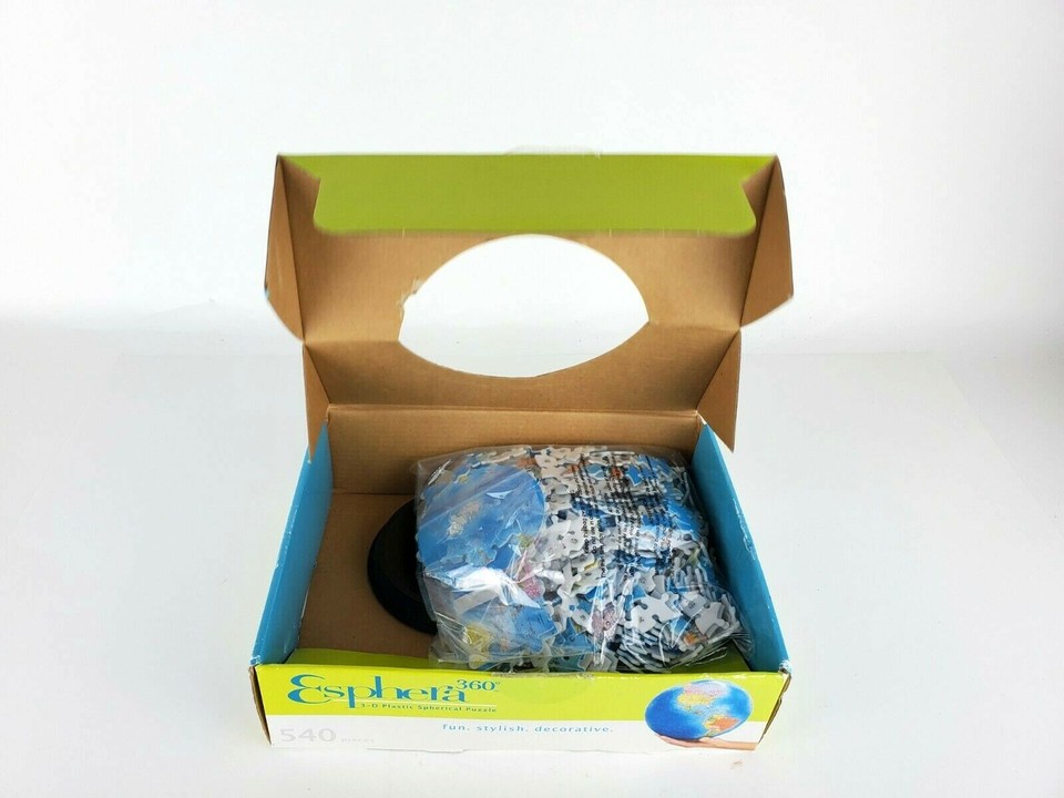 Esphera 360 9" Round 540 Pieces World Globe 3D Plastic Spherical Puzzle ...