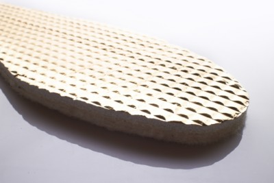 GOLD FLEECE SHOE INSOLES THERMAL THICK ALL SIZES TRIPLE LAYER INNER ...