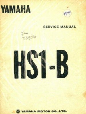 1971 Yamaha HS1B Service Manual : U-YAM-S-HS1B | eBay