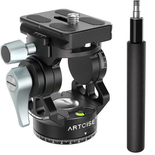 ARTCISE Lightweight Tripods Head Fluid Video Head with Quick Release ...