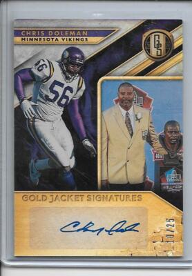 2019 Gold Standard Jacket CHRIS DOLEMAN HOF Minnesota Vikings autograph ...
