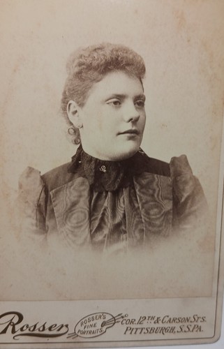 1890'S CABINET CARD Lady in Watered Silk ,Rosser, Pittsburgh, Pa | eBay