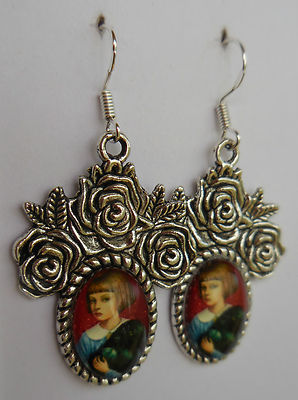 Eldritch Elegance: Crow Girl earrings altered art gothic girl bird ...