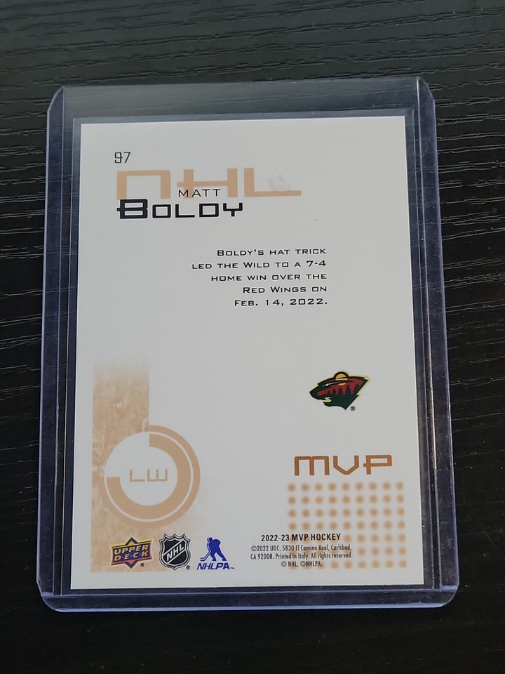 2022-23 Upper Deck MVP 20th Anniversary Matt Boldy #97 Rookie RC | eBay