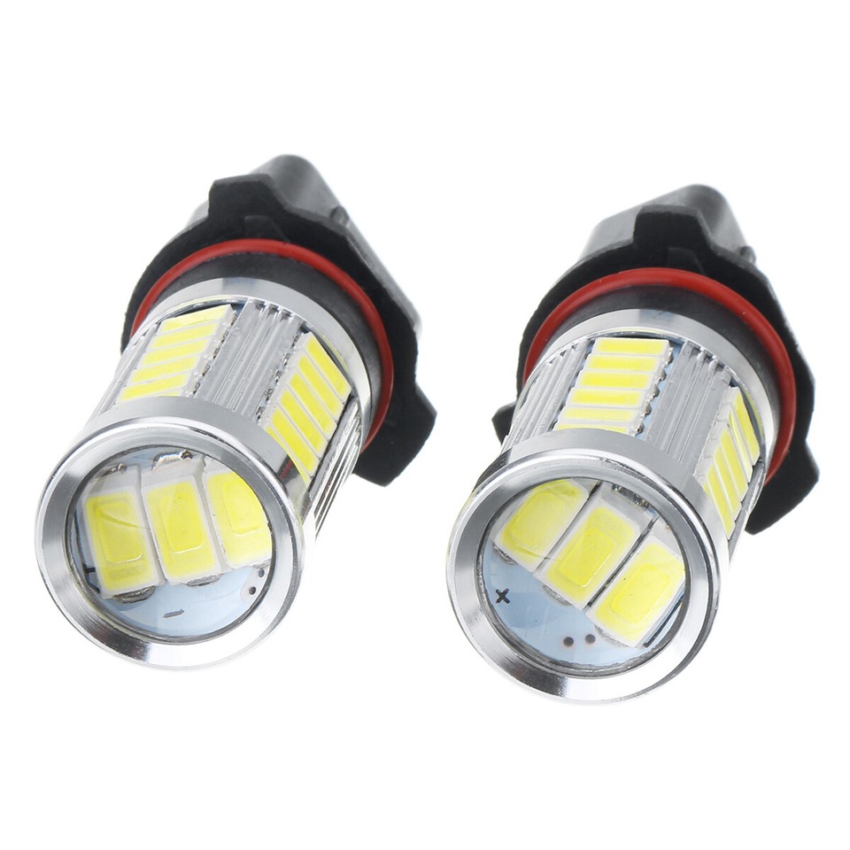 2pcs Xenon White High Power P13W LED Bulbs Daytime Running Lights DRL ...